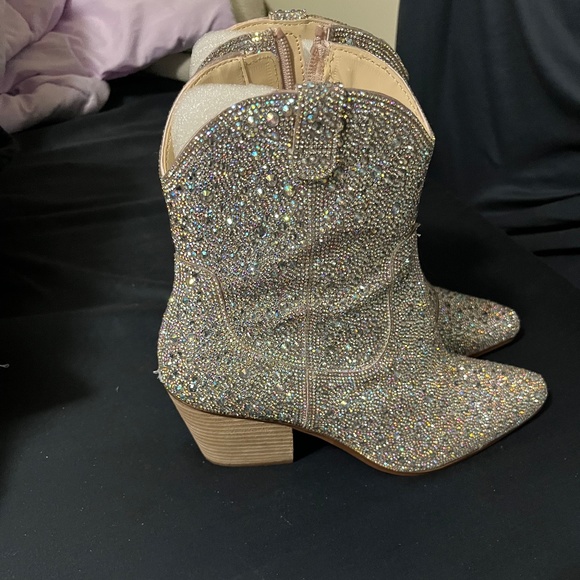 Betty Johnson | Shoes | Betty Johnson Bedazzled Boots | Poshmark